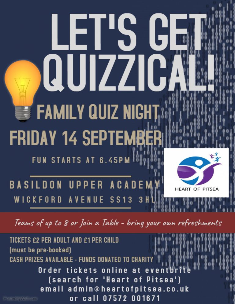 Let’s Get Quizzical – Family Quiz Night – Heart of Pitsea