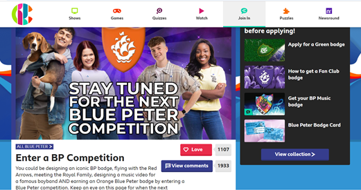 Blue Peter Competitions – Heart of Pitsea